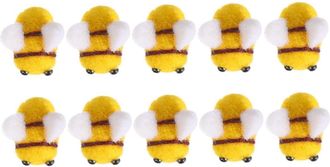 Aboofan 30 St&uuml;ck Teiliges Filzbienen aus Wollfilz Kleine Handgefertigte Bienen deko f&uuml;r DIY Bastelprojekte Kost&uuml;m Partydekoration Geeignet f&uuml;r Babyr&auml;ume und K