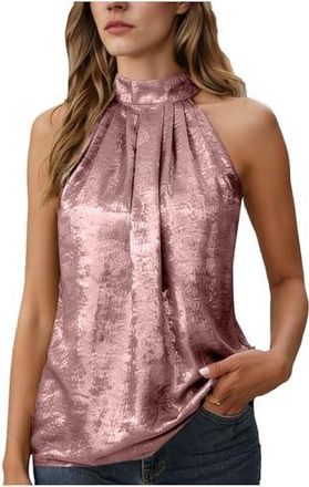 Generic Camisole de Force Spaghetti Tee Shirt sans Couture pour Corset Nuit Chic Court sans Manches Debardeur Femme Coton Ample Fluide de Force Grande Taille 