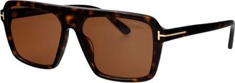 Tom Ford Homme, Accessoires, Brun, Taille: 56 MM Lunettes de soleil