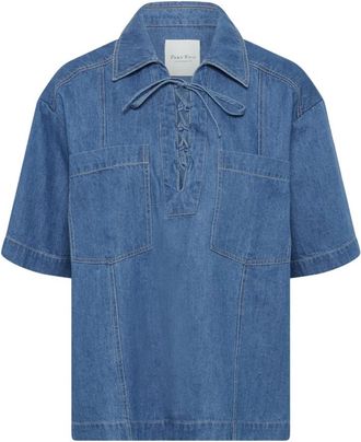 Part Two Femme, Blouses et Chemises, Bleu, Taille: 42 FR Denim Chemises