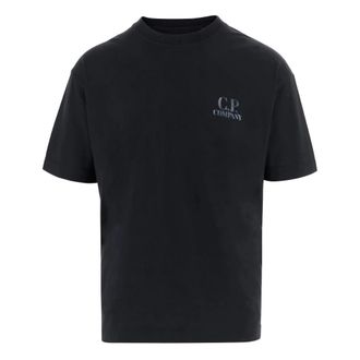 C.P. Company C.p. Company, Homme, Tops, Noir, Taille: L T-shirt Confort Logo Jersey 30/1