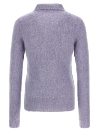 Gucci Brushed Mohair Blend Cardigan - Lavender