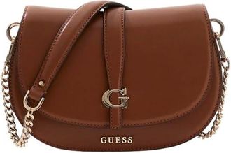 Guess sac &agrave; &eacute;paule bandouli&egrave;re Carrie Flap Shoulder Bag Cognac brun