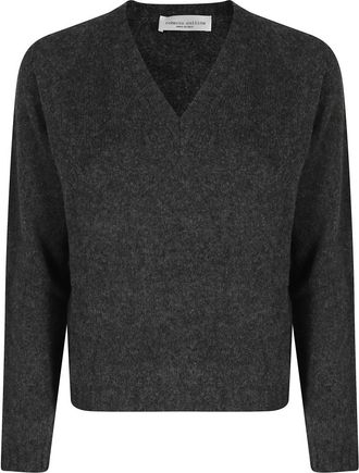 Roberto Collina Scollo V ML - - Knitwear - Damen - Grau - S