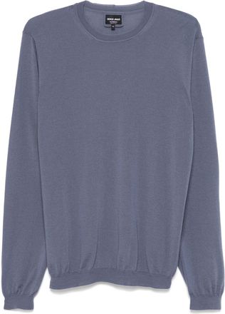 Giorgio Armani Klassischer Kaschmirpullover - Blau