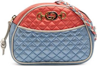 Gucci Hobo Bags - Mini Laminated Nappa Trapuntata Zumi Dome Crossbod - Gr. unisize - in Blau - für Damen