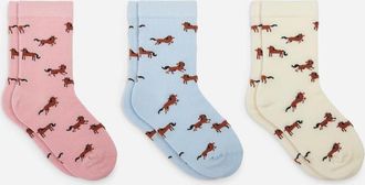 Arket Baumwollsocken 3er-Pack -Rosa