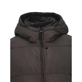 Stone Island Padded Hooded Down Jacket - Gray