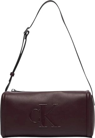 Calvin Klein Sac &agrave; bandouli&egrave;re souple Bold CK - Femme - Sacs - Brun - Taille: ONE Size