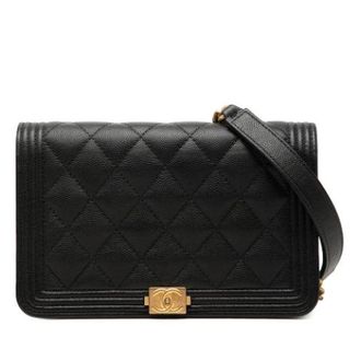 Chanel Pre-owned Boy Wallet On Chain - Femme - Pre-owned - Noir - Taille: ONE Size