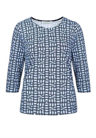 bianca Print-Shirt DINI in modernem graphischen Muster in Trendfarben