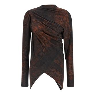 Kiko Kostadinov Kiko Kostadinov, Femme, Blouses et Chemises, Brun, Taille: 36 FR Simpson Top