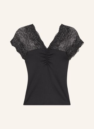 Maje Blusenshirt Mit Spitze schwarz