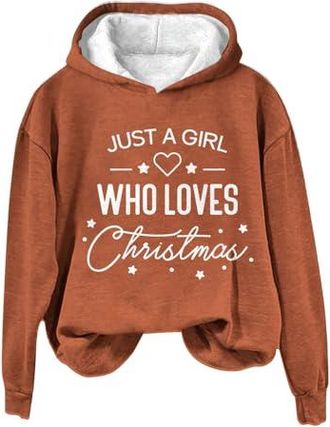 Generic Sweat &agrave; capuche pour femme - Sweat &agrave; capuche Y2k - Veste &agrave; capuche - Automne - Hiver - Long manteau pour femme - Col rond - Pull de loisirs - Sport - 