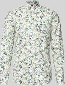 Fynch-Hatton Slim Fit Freizeithemd mit Button-Down-Kragen Modell Slub