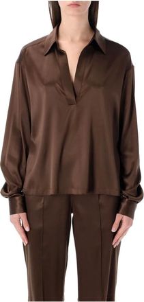 Tom Ford Femme, Blouses et Chemises, Brun, Taille: 36 FR Polo Blouse