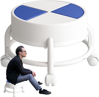 Generic Niedriger Rollhocker,Niedriger Rollhocker | Rollbarer niedriger Stuhlsitz mit Rollen - Rollbarer Tritthocker, Rollhockerstuhl mit 360° drehbaren Räder