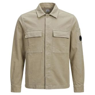 C.P. Company C.p. Company - Surchemise en serg&eacute; de moleskine - Homme - Vestes - Beige - Taille: L