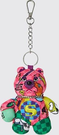 Sprayground Karierter Teddyb&auml;r-Schl&uuml;sselanh&auml;nger aus Fleece mit Karabinerhaken