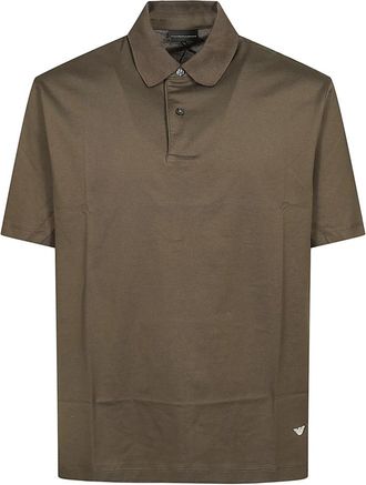 Emporio Armani Homme, Tops, Brun, Taille: XL Polo Filo di Scozia