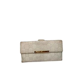 Gucci Portefeuille Vintage Pre-owned - Femme - Pre-owned - Blanc - Taille: ONE Size