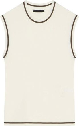 A|X Armani Exchange Femme, Pulls, Blanc, Taille: 38 FR Haut Tricot&eacute;