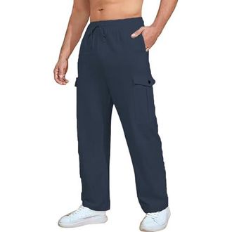 Generic Pantalon de sport long pour homme : pantalon de jogging avec taille &eacute;lastique pantalon de surv&ecirc;tement slim fit pantalon de loisirs l&eacute;ger pantalon en t