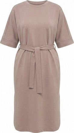 Ulla Popken Maxikleid Midikleid Oversized Rundhals Halbarm Taschen