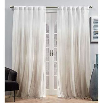 Exclusive Home Curtains EH8462-02-2-84H Crescendo Verdunkelungsvorhang mit verstecktem Schlaufen, 137 x 213 cm, Champagnerfarben