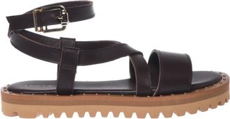 Baldinini Femme, Chaussures, Brun, Taille: 39 1/2 EU Sandale en cuir