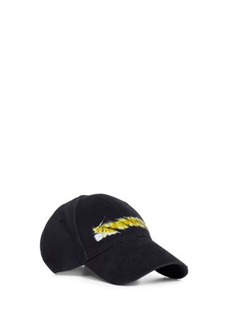 Balenciaga Mens Cap Messy Spray Black Cotton Hat