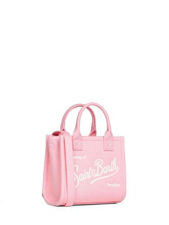 MC2 Saint Barth Womens Mini Handbag Vanity Bag Pink Cotton Handbags Hand