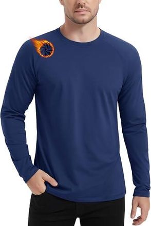 Magcomsen T-Shirt Thermique Lsol&eacute; &agrave; Manches Longues Maillot de Corps &agrave; Manches Longues sous-V&ecirc;tement Chauds Homme