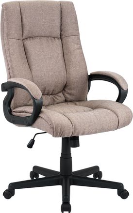 Clp B&uuml;rostuhl ergonomisch mit Rollen und H&ouml;henverstellung, Chefsessel h&ouml;henverstellbar und Wippfunktion, r&uuml;ckenschonend, Drehstuhl Sparta, Farbe:Taupe