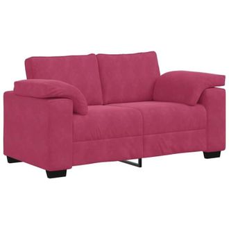 vidaXL Zweisitzer-Sofa Weinrot 120 cm Samt Vidaxl