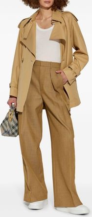 Burberry Cotton Gabardine Trench Coat - Beige