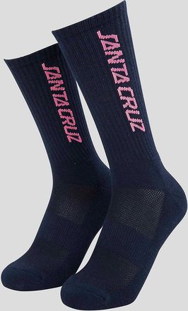 Santa Cruz Strip Socks (3 Pk) 8-11 Socks assorted sp26