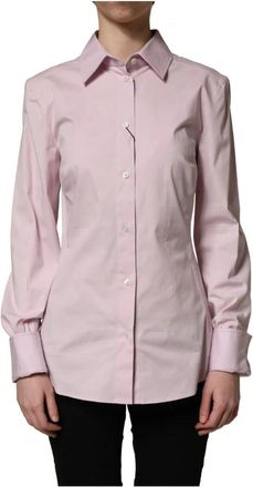 Dolce & Gabbana Femme, Blouses et Chemises, Rose, Taille: 32 FR Chemise &agrave; Manches Longues avec Col