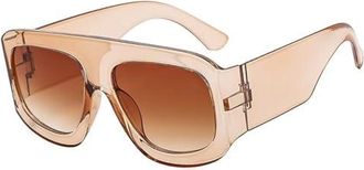 Generic Lunettes De Soleil Carrées À Grande Monture For Femmes,Photos De Fête, Sports De Plein Air Et Vacances For Hommes(Orange)