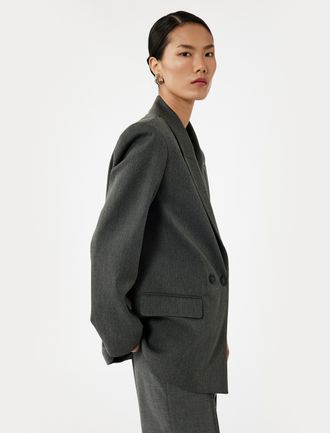 Koton ANZUGSJACKE Koton Zweireihige Oversize Blazerjacke