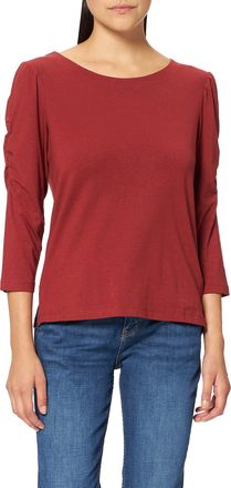 Tom Tailor Damen Basic T-Shirt 1027154, 27470 - Dark Maroon Red, S