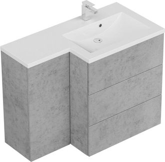 Magnolia Home Badblock Adelia links SoftClose beton