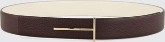 Tom Ford Ceinture en cuir de veau martel&eacute; avec boucle monogramme