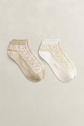GANT Damen 2er-Pack Monogram Socken (39-41) OAT BEIGE