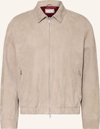 Brunello Cucinelli Brunello Cucinelli Lederjacke Giubino beige
