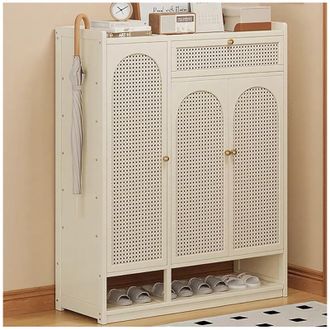 Generic Schuhbank,Landhausschrank mit T&uuml;ren,gro&szlig;es 7-st&ouml;ckiges Regal,freistehendes Regal f&uuml;r Eingangsbereich,Flur,Kleiderschrank,Schlafzimmer,Wohnzimmer