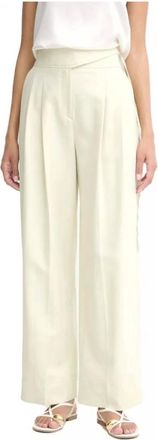 HUGO BOSS Femme, Pantalons, Beige, Taille: 40 FR Wide Pantalons