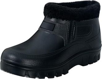 Generic Bottes dhiver &agrave; enfiler pour homme - Chaudes - Doubl&eacute;es en fourrure - L&eacute;g&egrave;res - Thermiques - D&eacute;contract&eacute;es - Confortables - Imperm&eacute;ables - Semelle en 