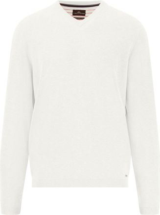 Fynch-Hatton Strickpullover aus Baumwolle mit V-Ausschnitt - AIR Cotton New Offwhite / 4XL