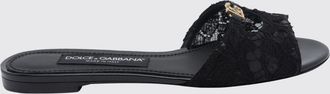 Dolce & Gabbana Sandales mules en dentelle avec logo Monogramme DG
